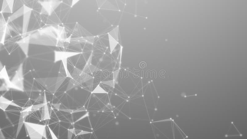 White Plexus Connecting Dots on Grey Background Stock Illustration ...
