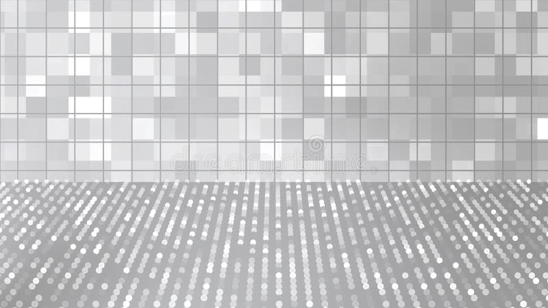 Grey Circles and Squares Geometric Abstract Background Loop. Stock ...