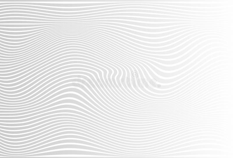 Grey Background with White Wavy Lines, Technical Texture, Decorative ...