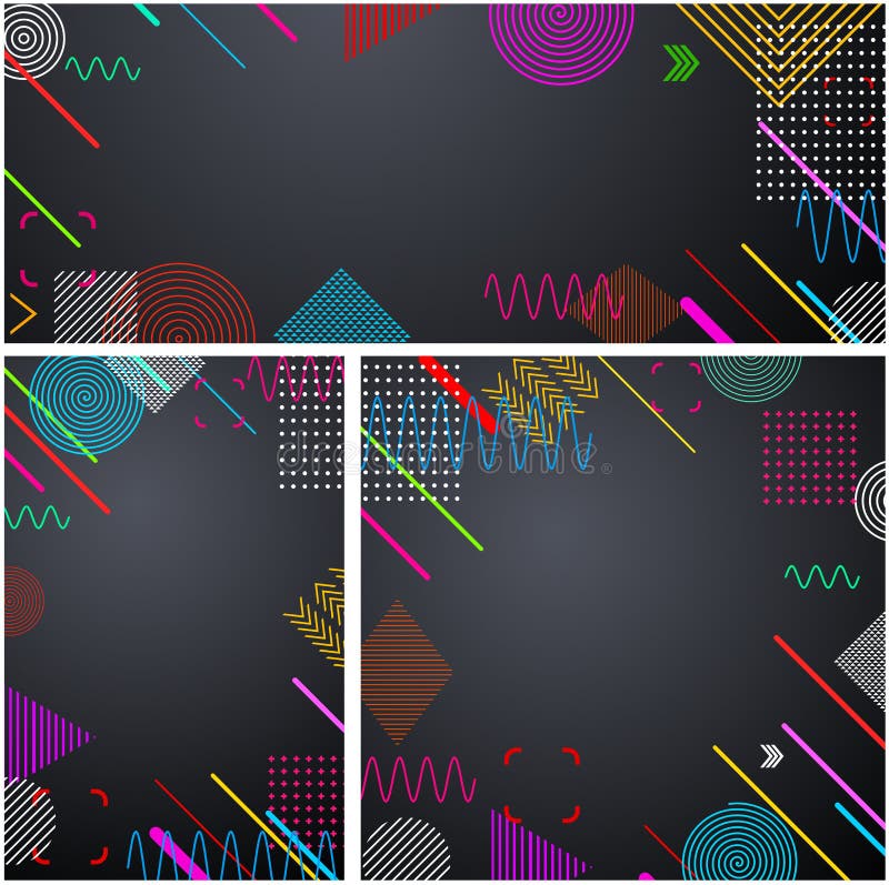 Grey Backgrounds with Abstract Colorful Pattern Stock Vector ...