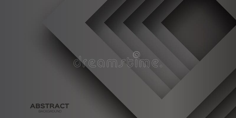 Grey Banner Templates with Paper Cut Square Shapes. Trendy Modern ...