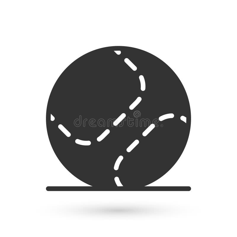 Grey Baseball Ball Icon Isolated on White Background. Vector Stock ...