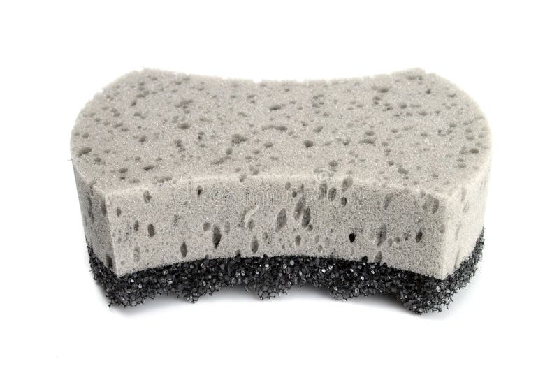 Grey Bath Sponge Isolated on White Stock Photo - Image of body, bath ...