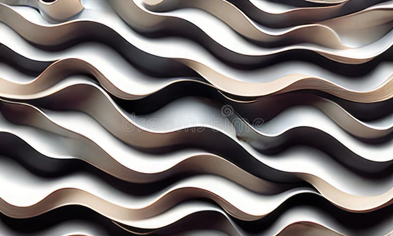 Grey Beige Waves Papercut Overlapping 3d Soft Pastel Paper Texture ...