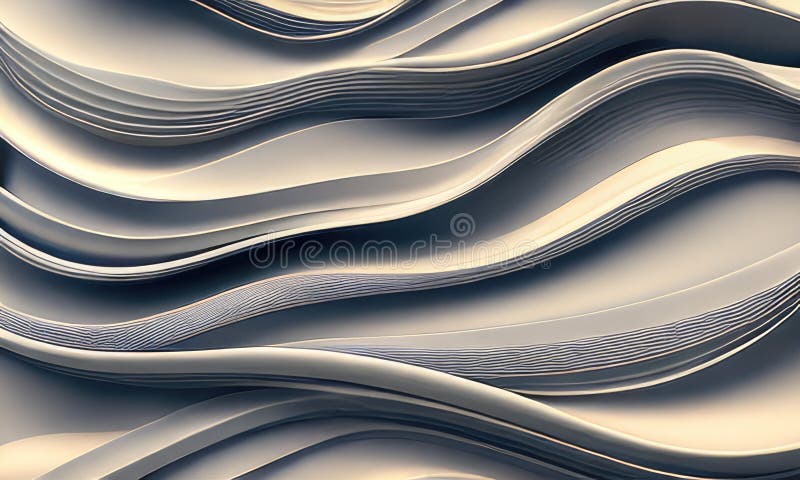 Grey Beige Waves Papercut Overlapping 3d Soft Pastel Paper Texture ...