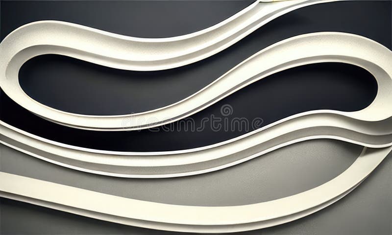Grey Beige Waves Papercut Overlapping 3d Soft Pastel Paper Texture ...