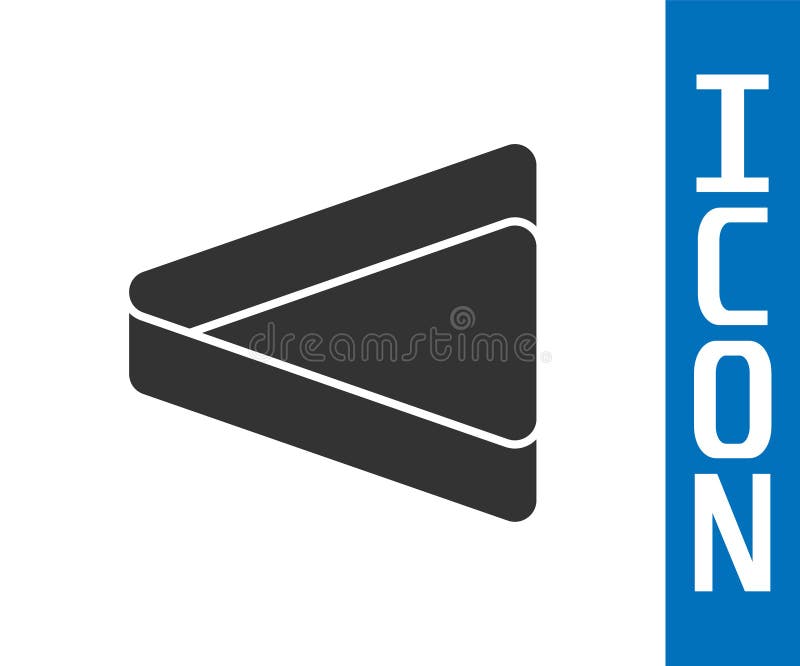 Grey Billiard Triangle Icon Isolated on White Background. Vector Stock ...