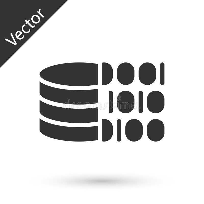 Grey Binary Code Icon Isolated on White Background. Vector Stock Vector ... Grey Binary Code Icon Isolated on White Background. Vector Stock Vector ...