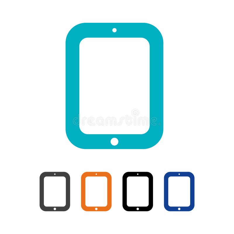 Blue Tablet with White Screen Icon Vector Eps10. Ipad Tablet with White ...