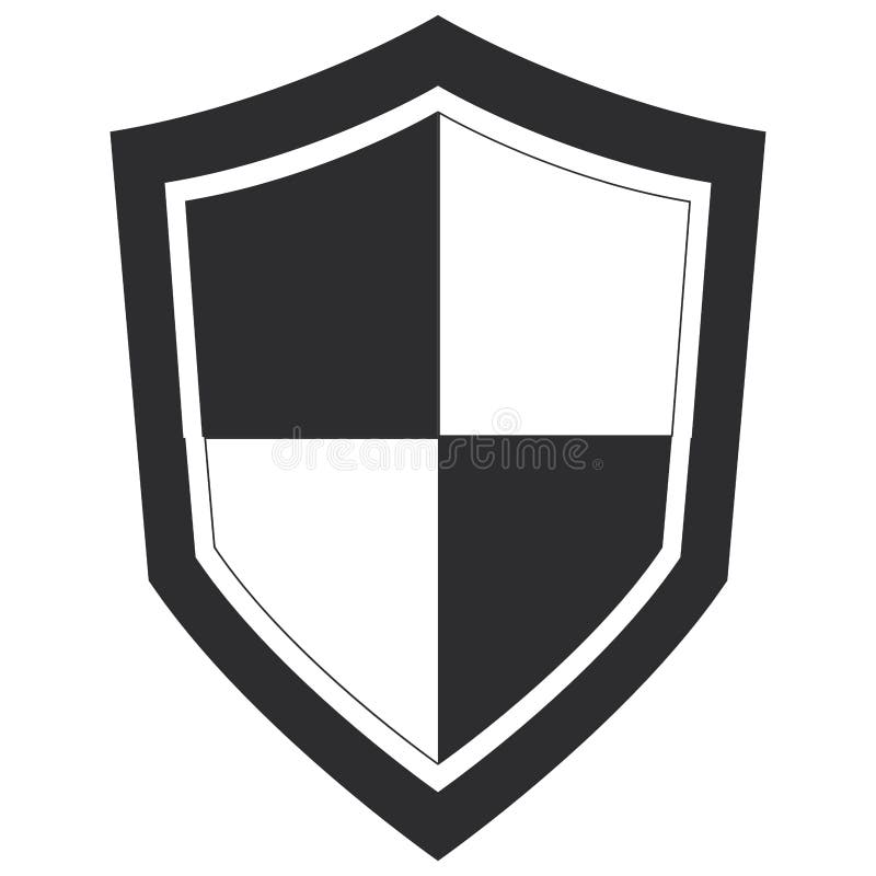Grey and black shield stock illustration. Illustration of icon - 73303052