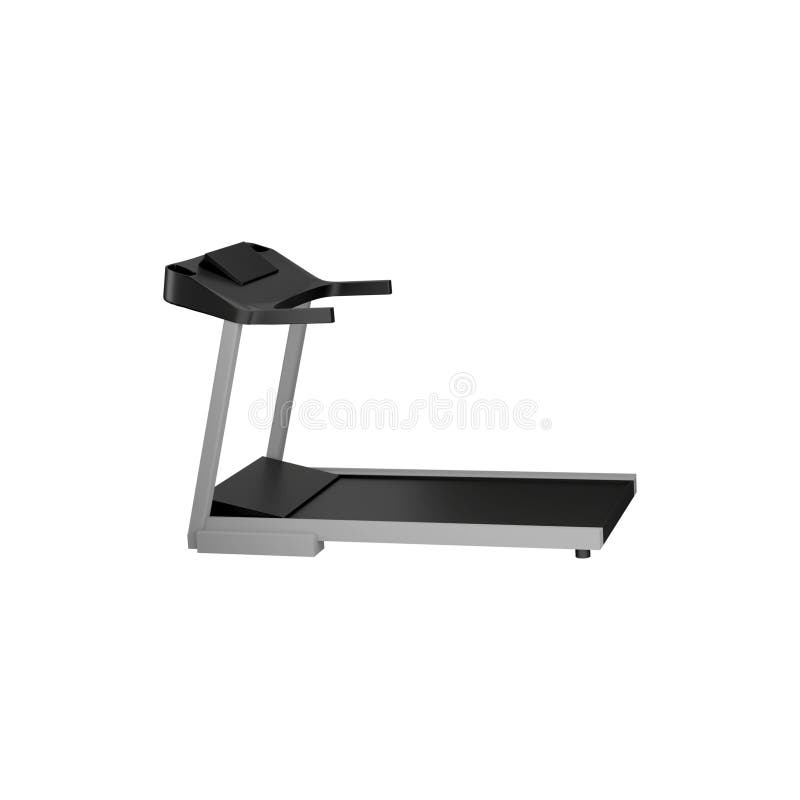 Grey and Black Treadmill 3D Render Stock Illustration - Illustration of ...