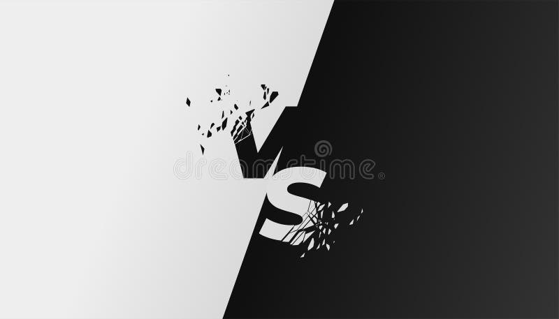 Grey and Black Versus Vs Banner for Competition Challenge Stock Vector ...