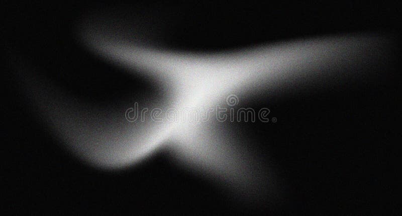 Grey Black White Glowing Abstract Gradient Shape on Black Grainy Stock ...