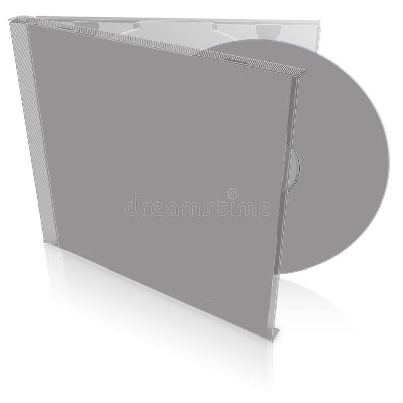 Grey Blank Cd Case and Disc Stock Illustration - Illustration of inside ...
