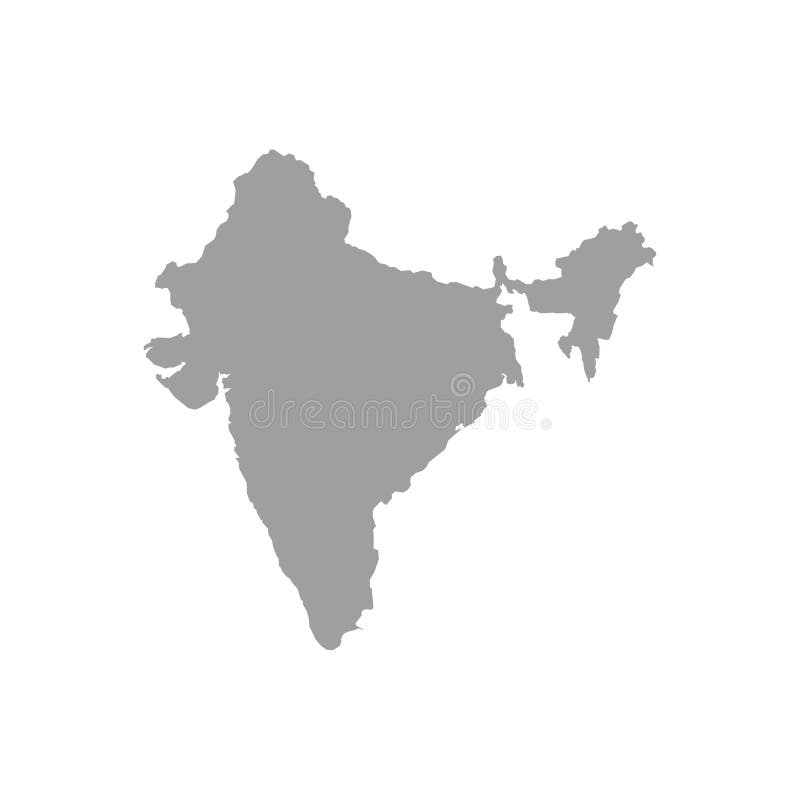 Blank Map India. High Quality Map of India with Provinces and Regions ...