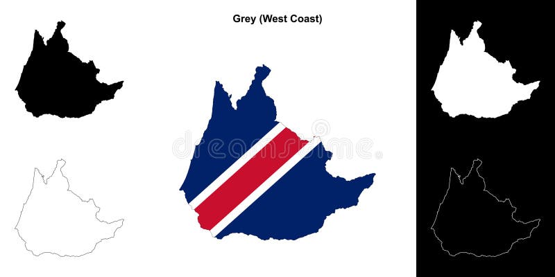 Grey outline map stock vector. Illustration of blank - 335013805