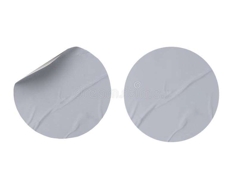 Grey Blank Sticker Design Set Stock Photo - Image of crumpled, paper ...