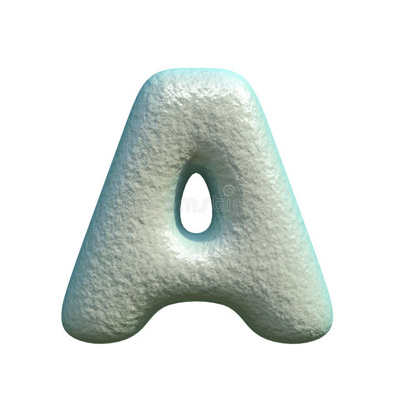 Grey Blue Clay Font Letter a 3D Stock Illustration - Illustration of ...