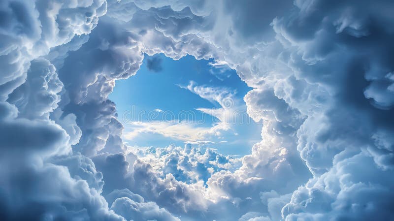 Grey-blue Clouds in Shape of Vortex, Full Frame. it is Natural ...