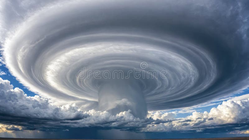 Grey-blue Clouds in Shape of Vortex, Full Frame. it is Natural ...