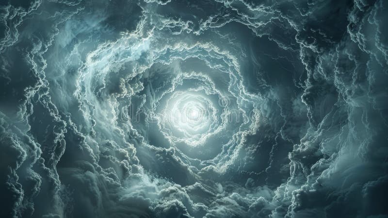 Grey-blue Clouds in Shape of Vortex, Full Frame. it is Natural ...