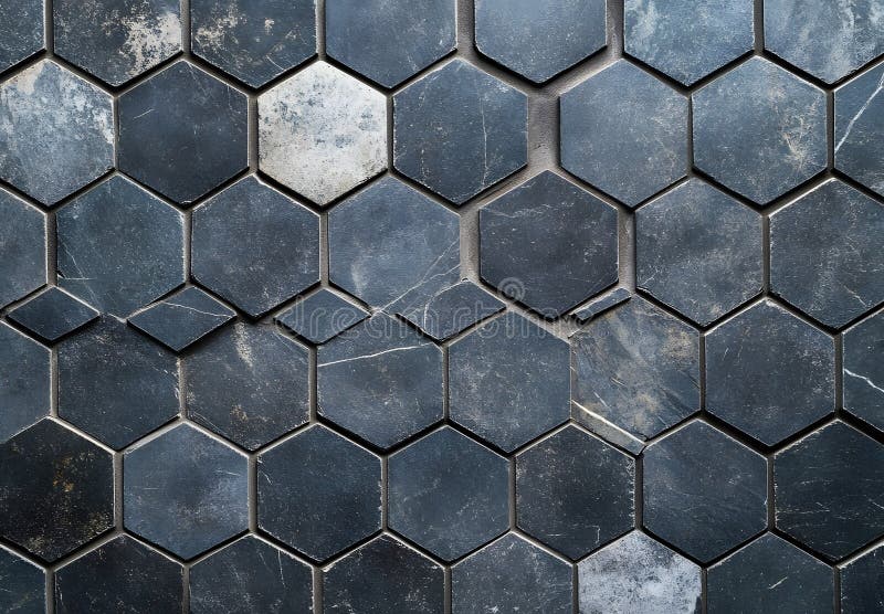 Grey Hexagon Tile Floor Background Texture Stock Illustration ...