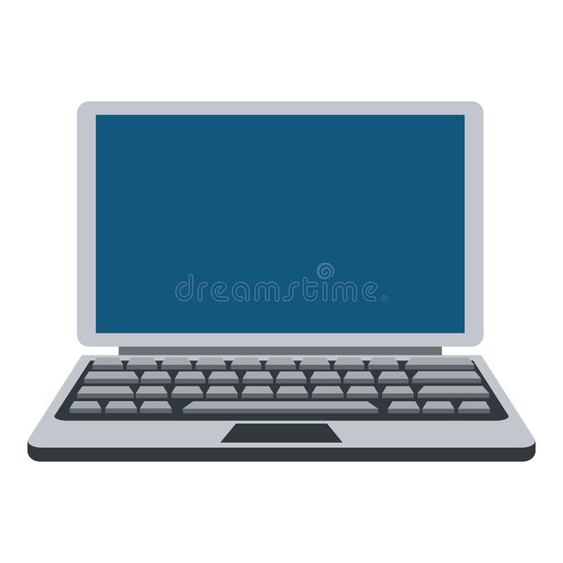 Grey and blue laptop icon stock illustration. Illustration of screen ...