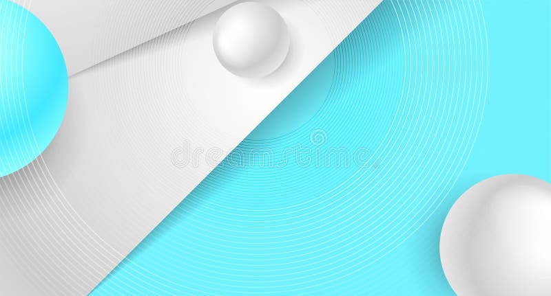 Grey Blue Minimal Abstract Geometric Background with 3d Spheres Stock ...