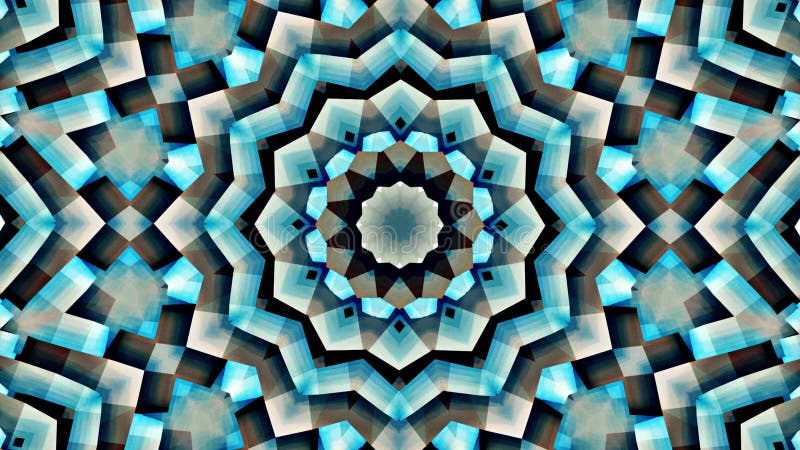 Grey Blue Star Mandala Sequence Pattern. 4k Seamless Loop Stock Video ...
