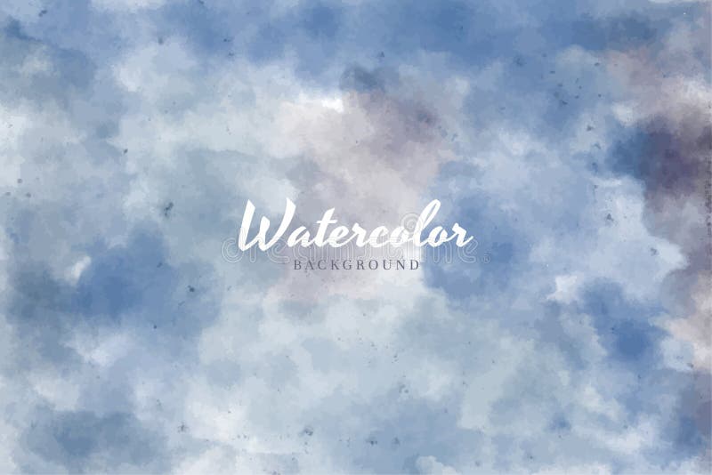 Grey Blue Watercolor Background Stock Vector - Illustration of paint ...
