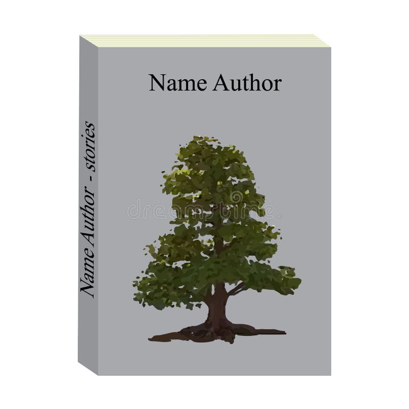 Grey Book with a Tree on the Cover Stock Vector - Illustration of ...