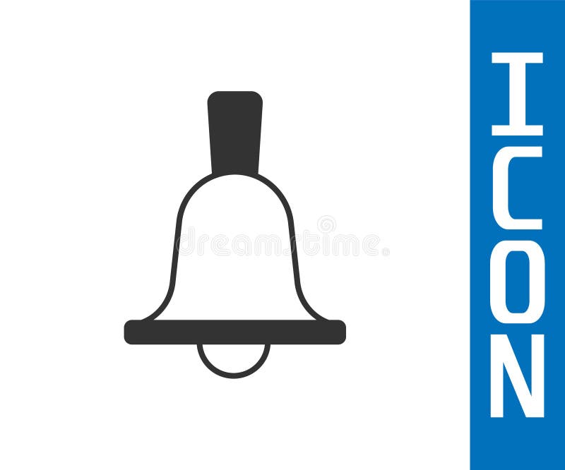 Grey Boxing Bell Icon Isolated on White Background. Vector Stock Vector ...