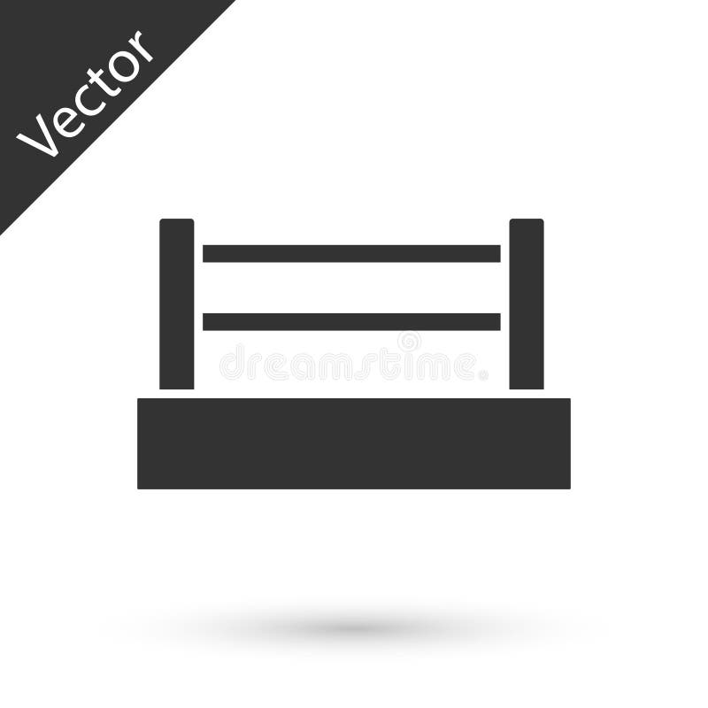 Grey Boxing Ring Icon Isolated on White Background. Vector Stock Vector ...