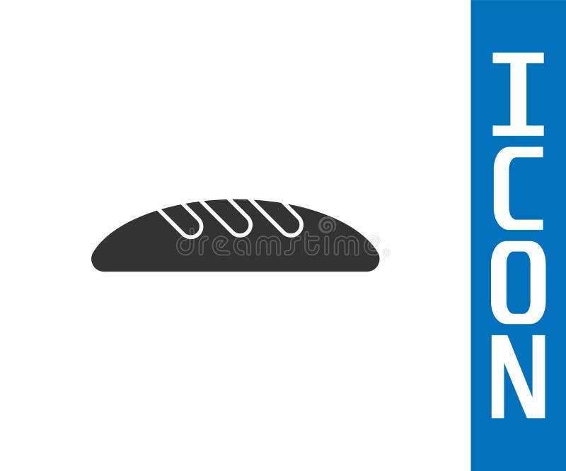 Grey Bread Loaf Icon Isolated on White Background. Vector Illustration ...