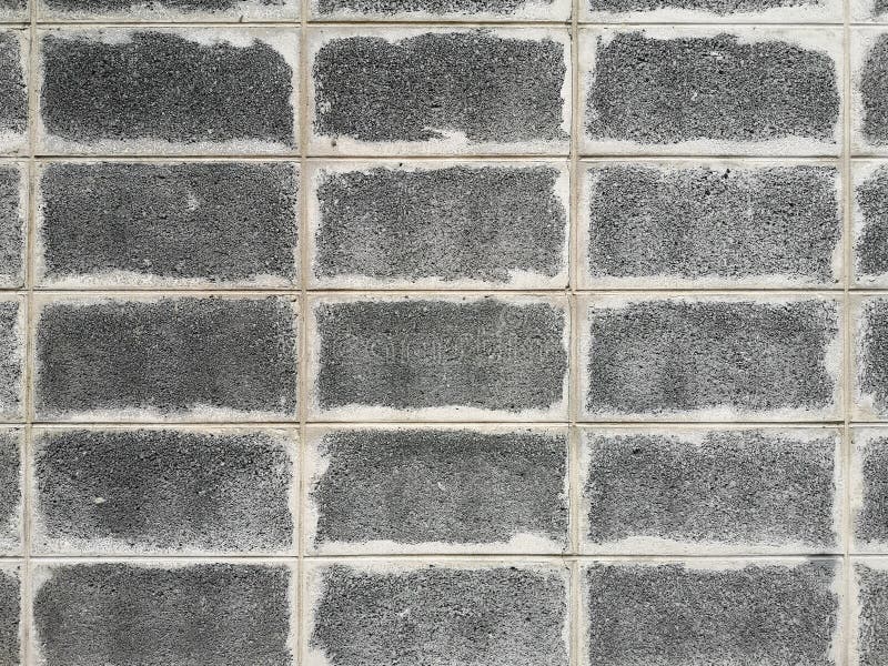 Grey Brick Block Wall Show Pattern Stack Block Rough Surface Texture ...