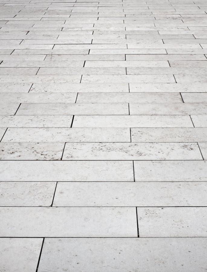 Grey Brick Stone Street Road. Light Sidewalk Stock Photo - Image of ...