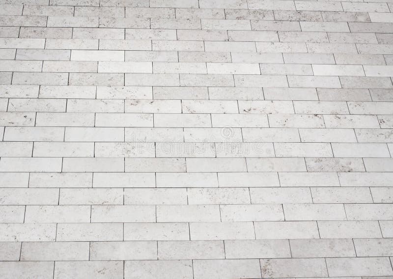 Grey Brick Stone Street Road. Light Sidewalk Stock Photo - Image of ...