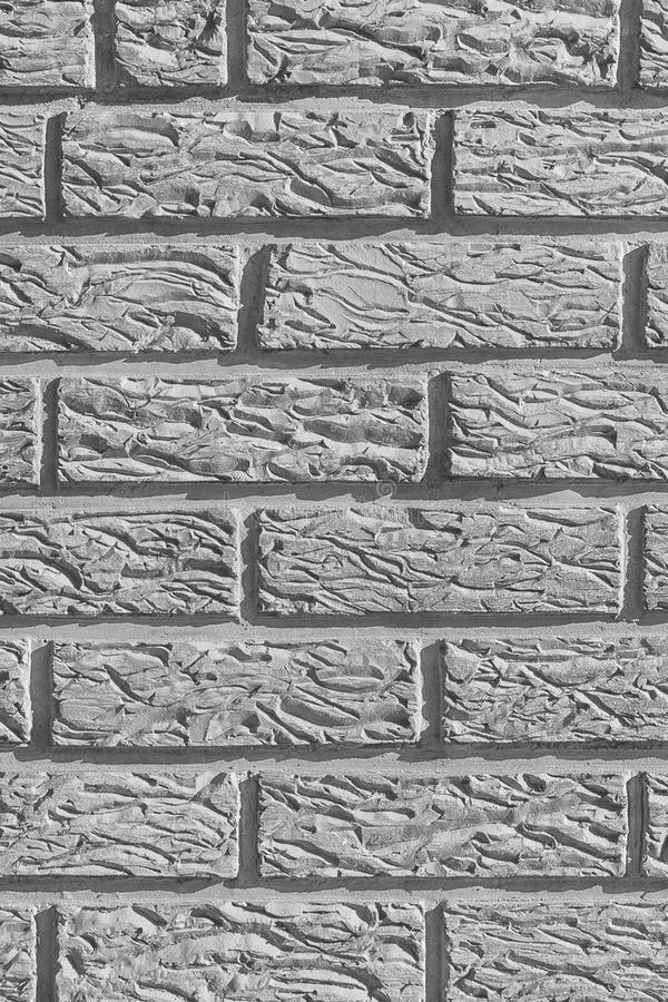 Grey Brick Wall with Abstract Decorative Stucco Plaster Pattern Modern ...