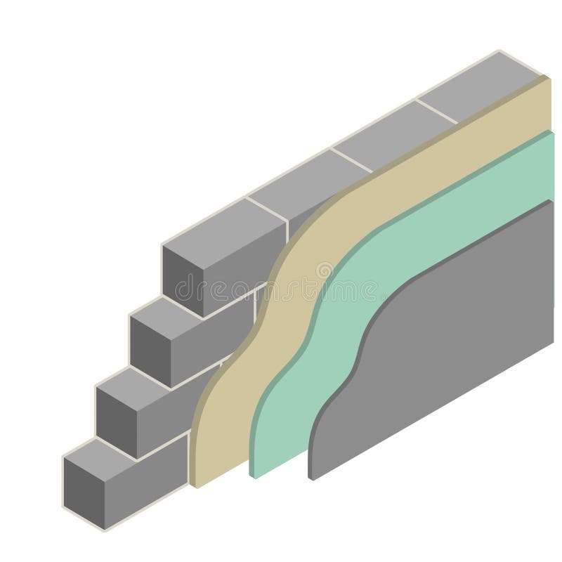 Grey Brick Wall of House. Element of Building Construction Stock Vector ...