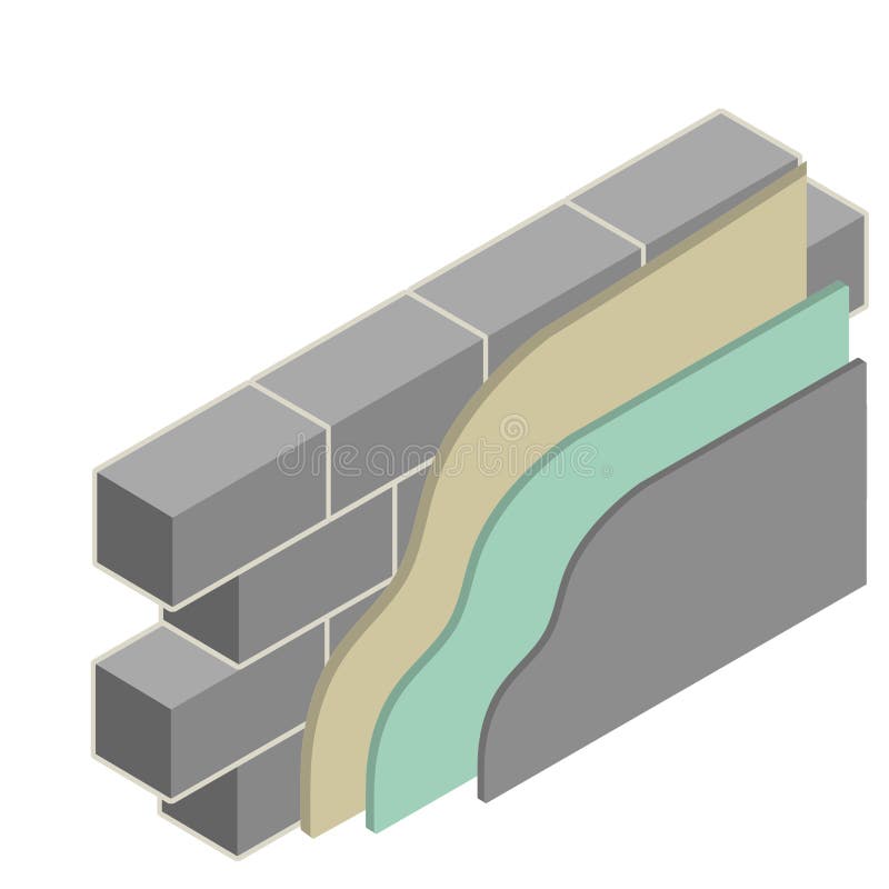 Grey Brick Wall of House. Element of Building Stock Vector ...