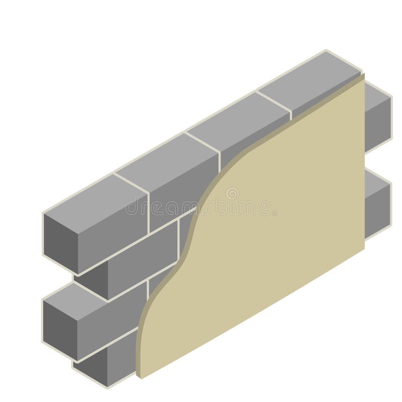 Grey Brick Wall of House. Element of Building Construction Stock Vector ...