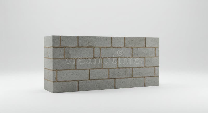Grey Brick Wall Texture Sample: Architectural Building Material Render ...