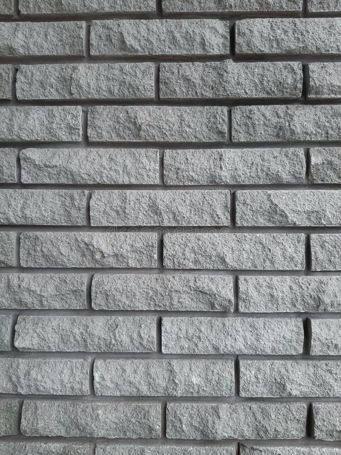 Grey Brick Wall for the Wallpaper Stock Photo - Image of monochrome ...
