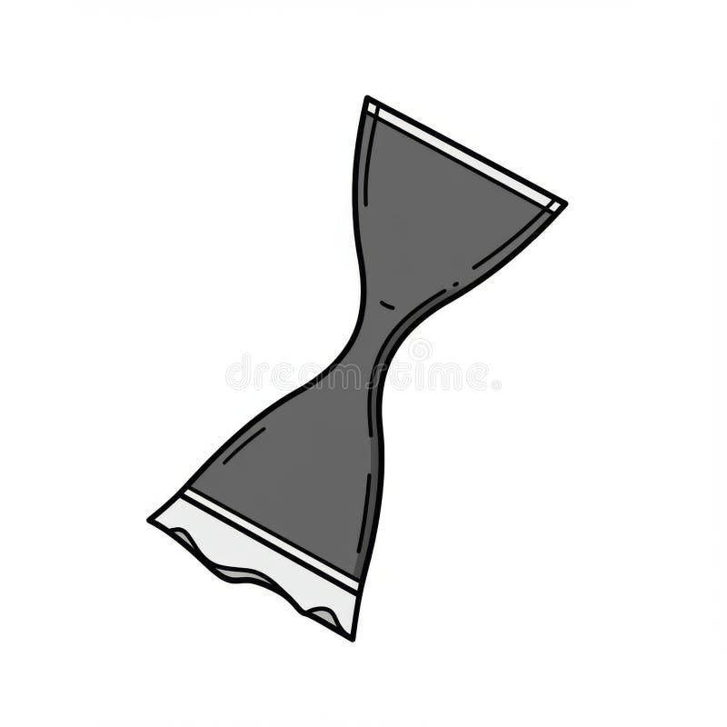 Grey Broken Hourglass Illustration on White Background Stock ...