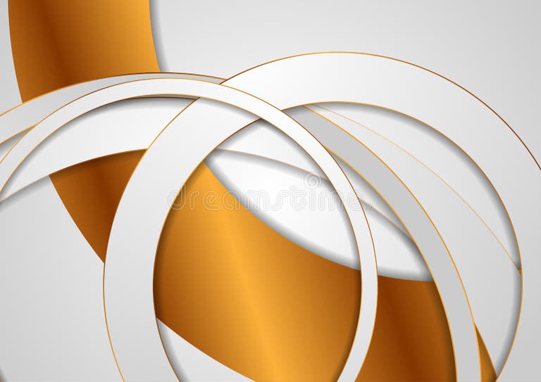 Grey and Bronze Circles Abstract Geometric Background Stock Vector - Illustration of stripe ...