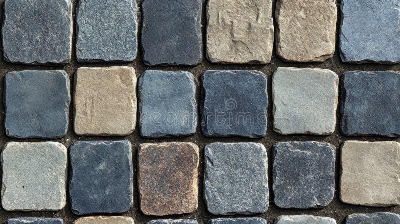 Grey Brown Beige Cobblestone Pavement Texture Stock Illustration ...