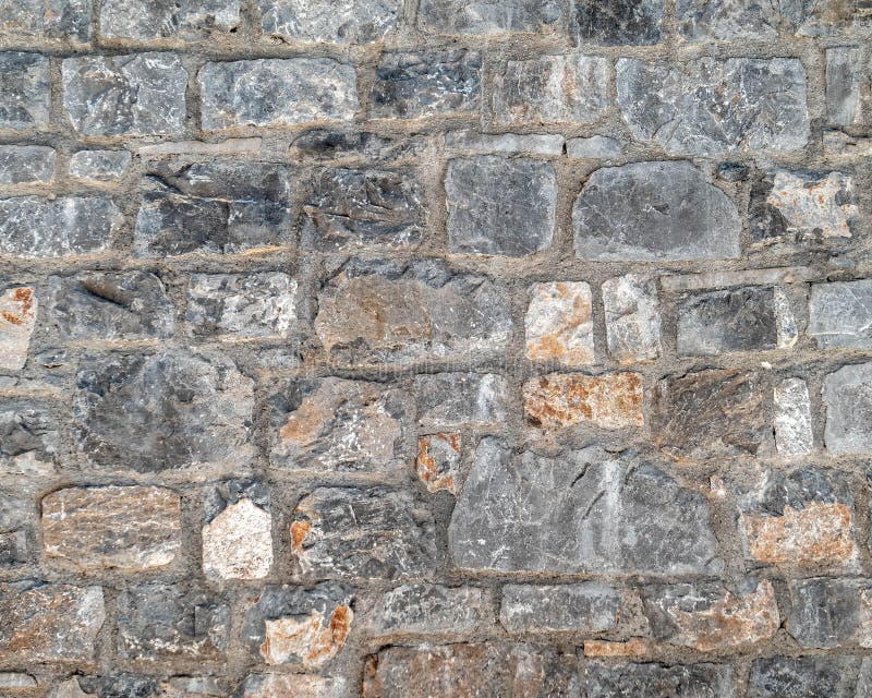 Grey and Brown Stone Wall Closeup, Rough Pattern Background. Stock ...