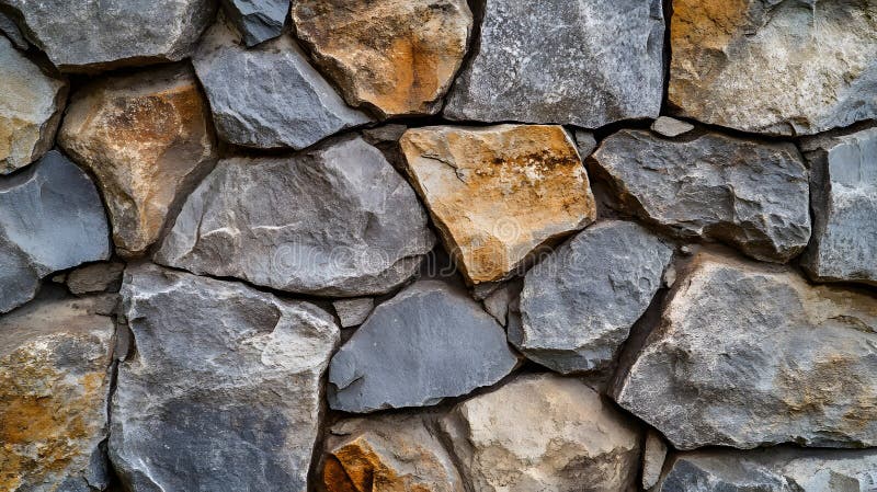 Grey and Brown Stone Wall Texture Background Stock Illustration ...