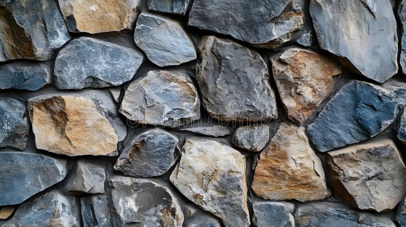 Grey and Brown Stone Wall Texture Closeup Stock Illustration ...