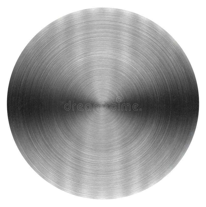 Grey Brushed Steel Metal Disc Isolated Over White Stock Illustration ...